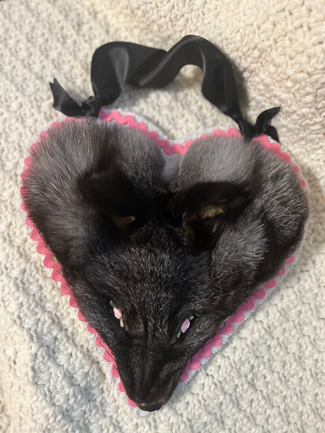 Heart Shaped Fox Face Rug Wall Hanger - Etsy