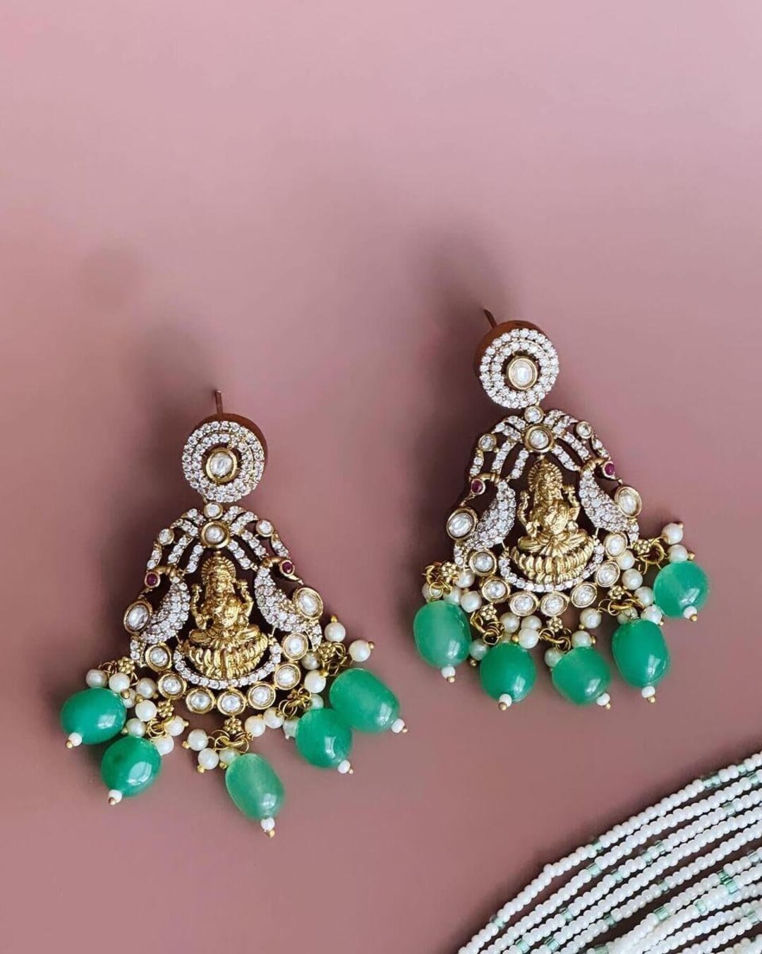 Lakshmi Layered Dual Color Pearl Long Rani Harram Necklace / Rani ...