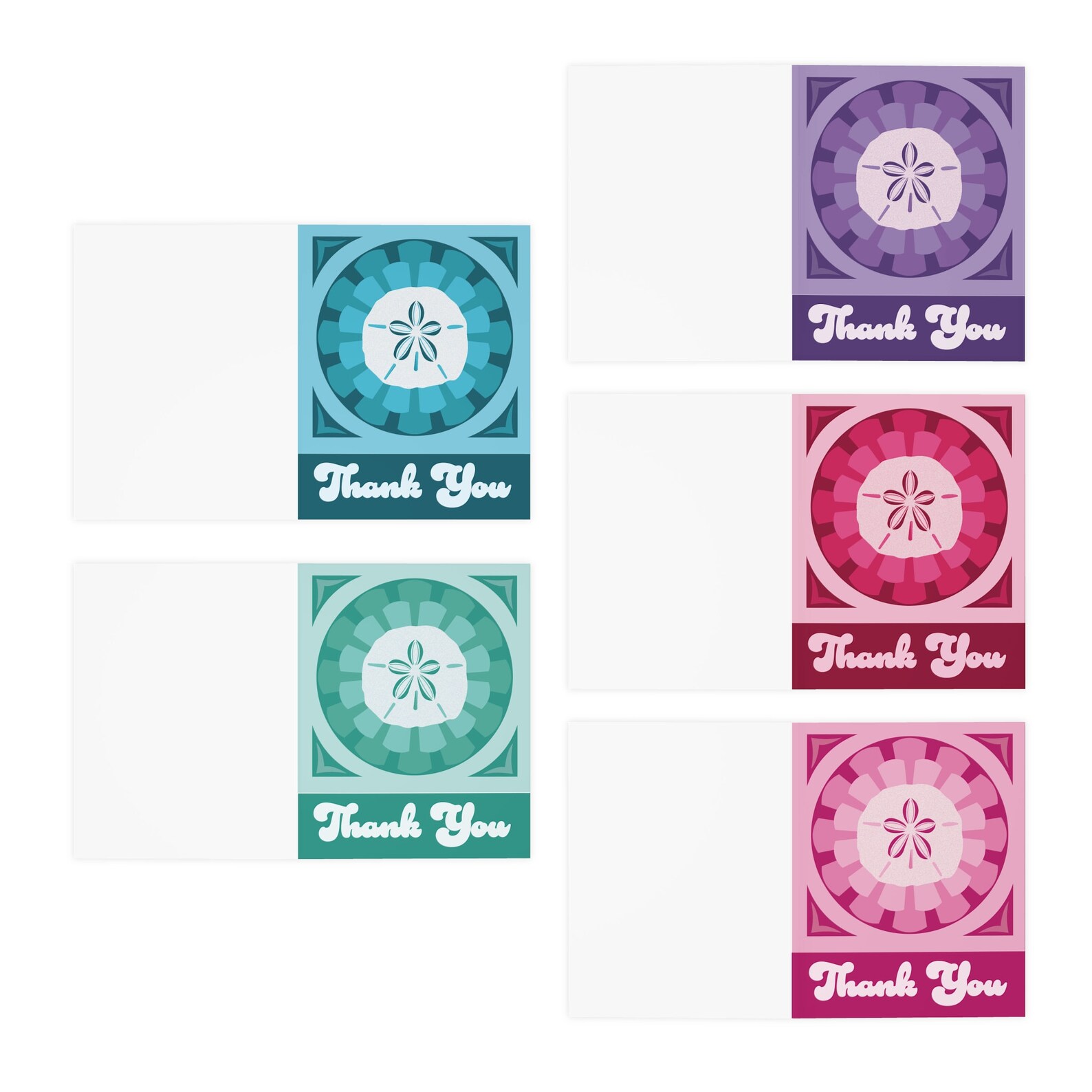 Brights Sand Dollar Thank You Cards (5-pack) Crew Member Thank You Card ...