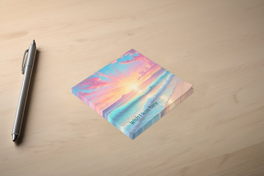 Ocean Sunset Watercolor Post-it® Note Pads Majestic Sunset Sticky Note ...