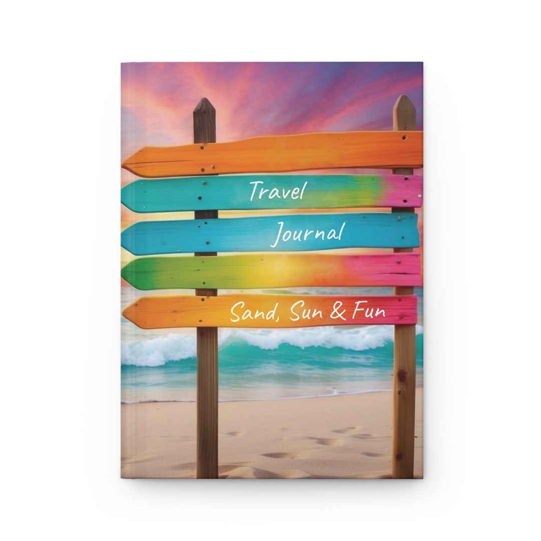 Hardcover Cruise Journal Colorful Majestic Sunset Wooden Directional ...