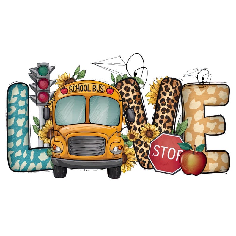 School Bus Sticker Pack - Etsy