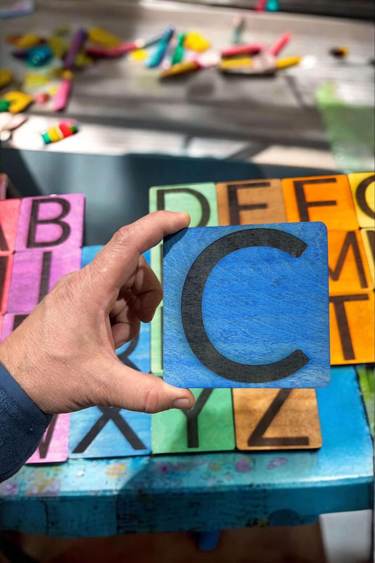 Full A-Z Montessori Tactile Sensory Letters Set With Display Box ...