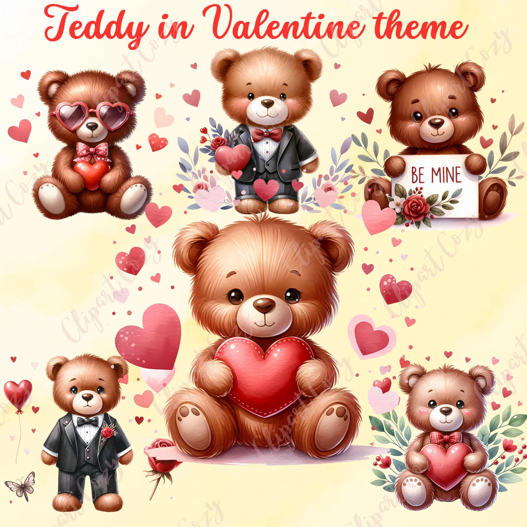 34 Valentines Teddy Bear Clipart, Cute Valentines Teddy, Valentines Day ...