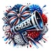 Cheer Deep Steel Blue Battle Red Liberty White, Cheer Megaphone, Cheer ...