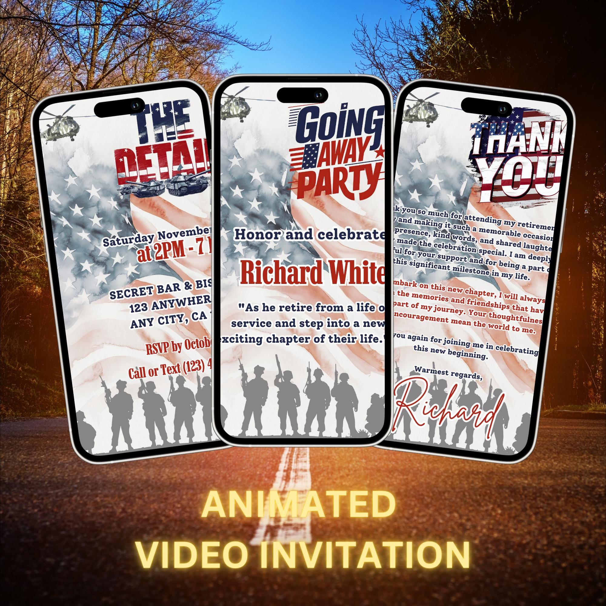 Military Farewell Party Invitation, Digital Farewell Invite, Going Away ...