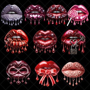 Valentine Lips Clipart, Valentine PNG, Kiss Lips PNG, Valentines ...