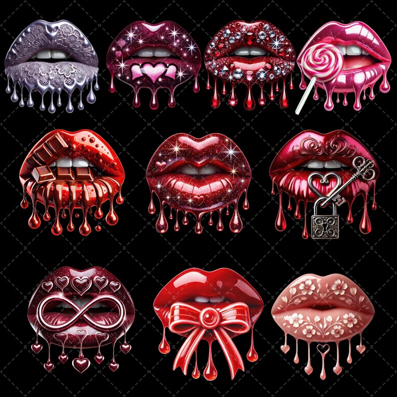 Valentine Lips Clipart, Valentine PNG, Kiss Lips PNG, Valentines ...