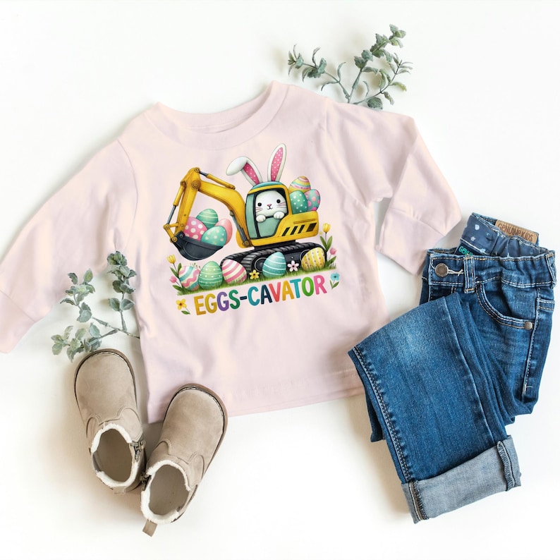 Eggscavator Clipart PNG, Easter Bunny Clipart, Cute Easter PNG, Easter ...