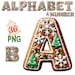 Christmas Cookie Alphabets & Numbers, X'mas Alphabet Number, Alphabet ...