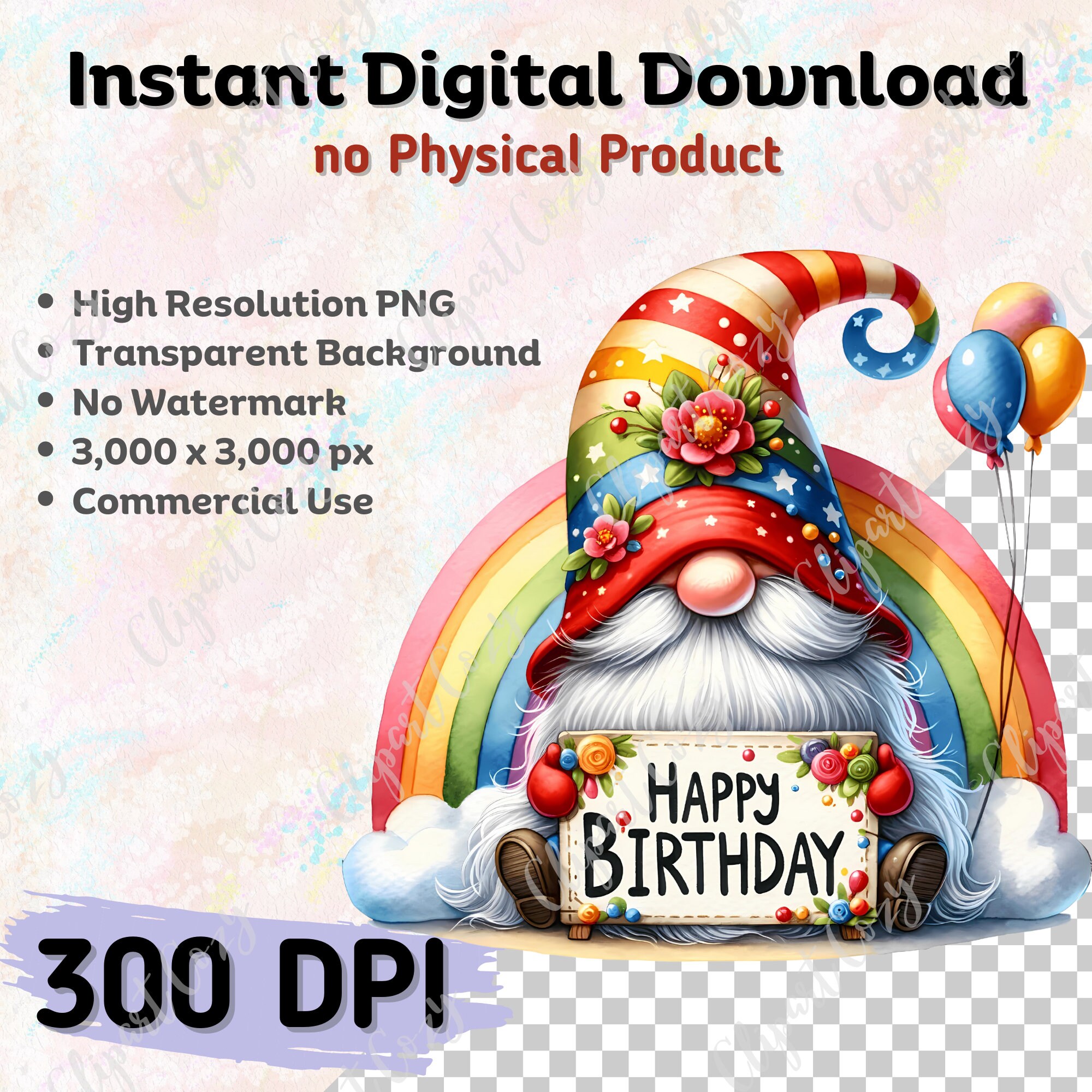 36 Birthday Gnome Clipart Bundle, Birthday Clipart, Gnome PNG ...