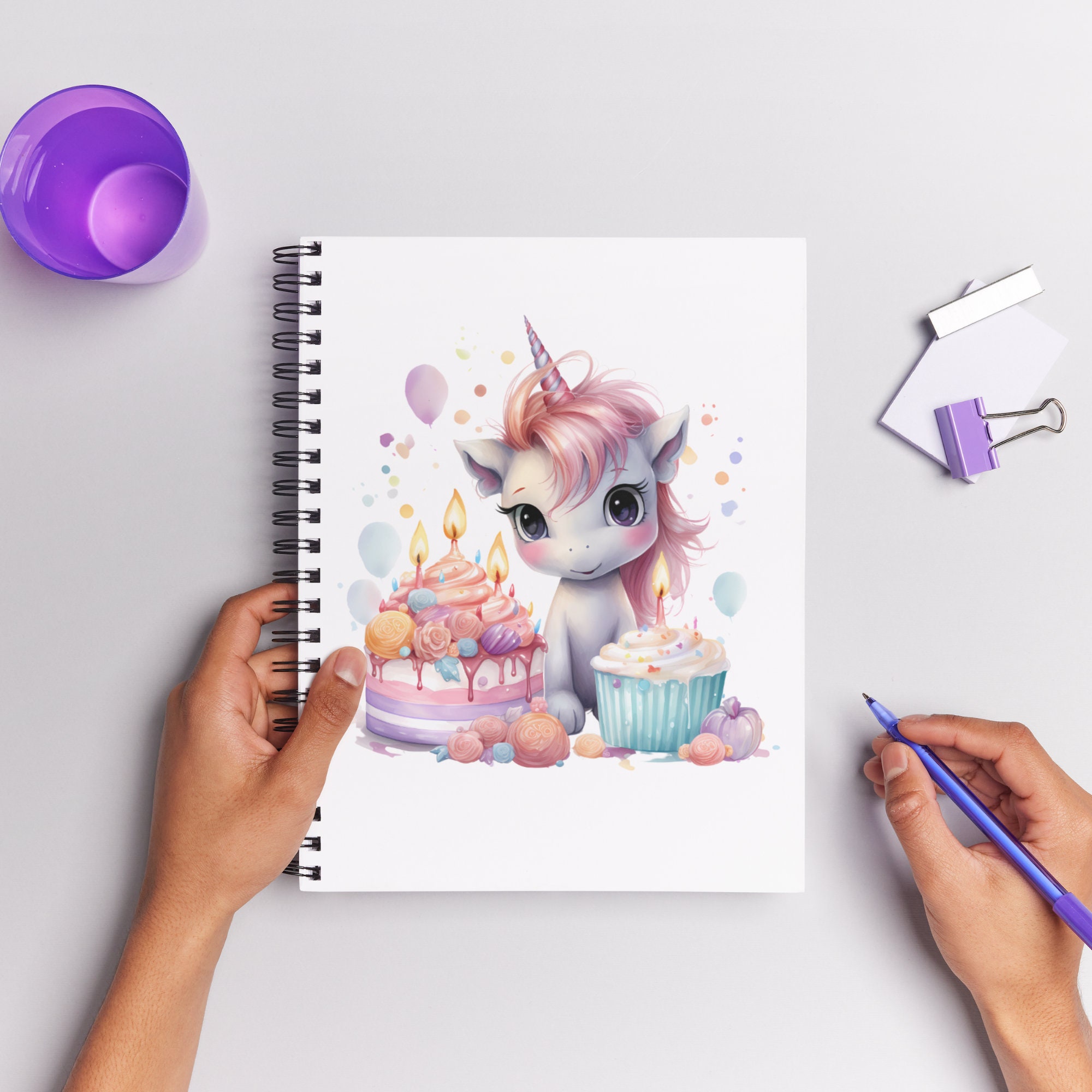 33 Birthday Unicorn&element Clipart Bundle, Party Decorations, Birthday ...