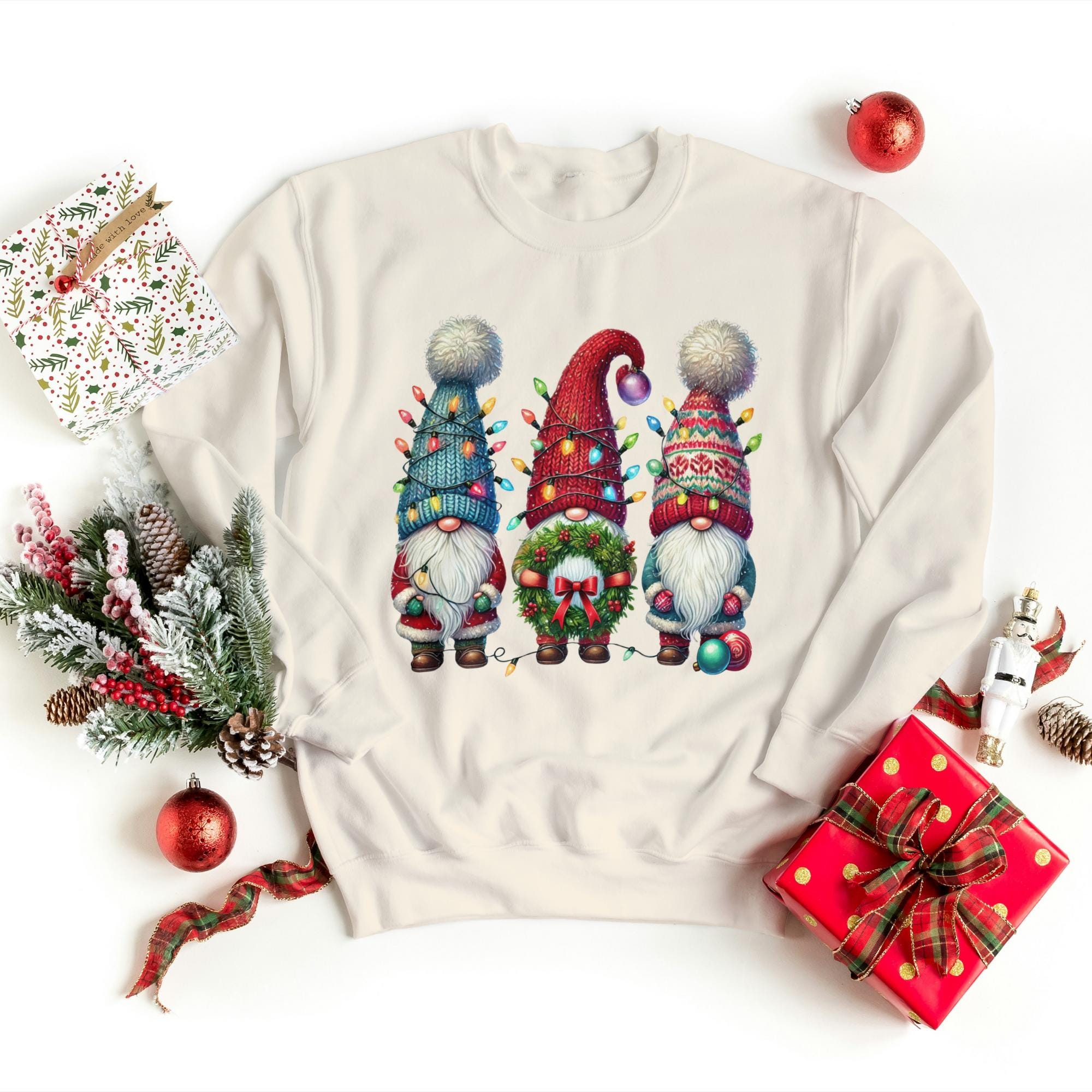 Three Christmas Gnome Clipart, Christmas Gnome PNG, Christmas PNG ...