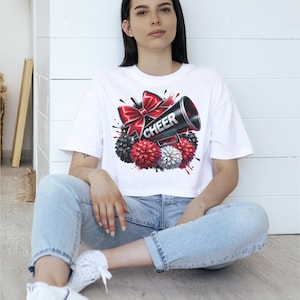 Cheer Red Black White PNG, Cheer Megaphone, Cheer Coquette Bow ...