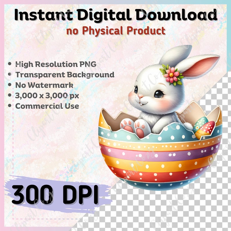 29 Easter Bunny Clipart Bundle, Easter Clipart, Bunny PNG Transparent ...