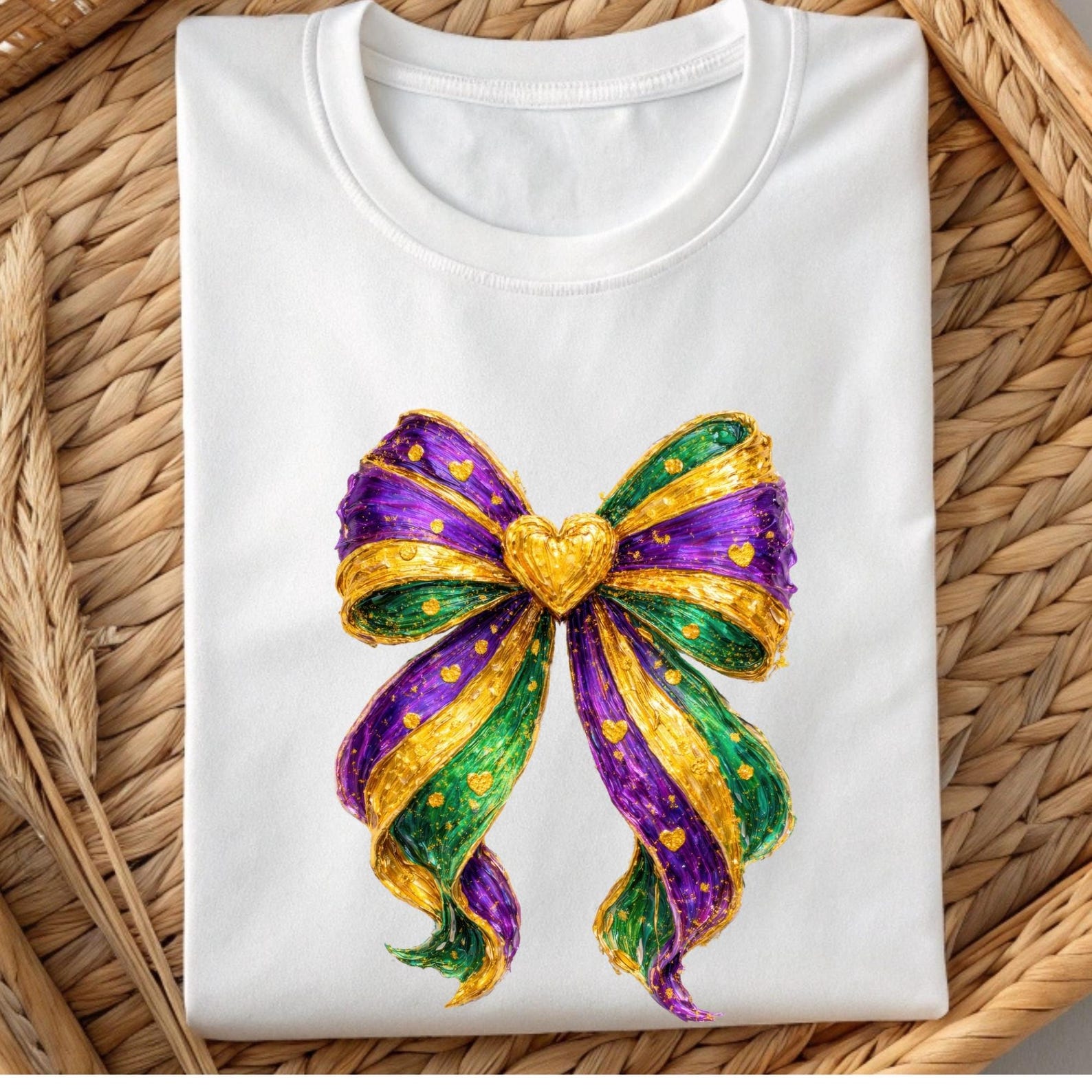 Impasto Mardi Gras Bow PNG, Purple Green Gold Bow Clipart, Mardi Gras ...