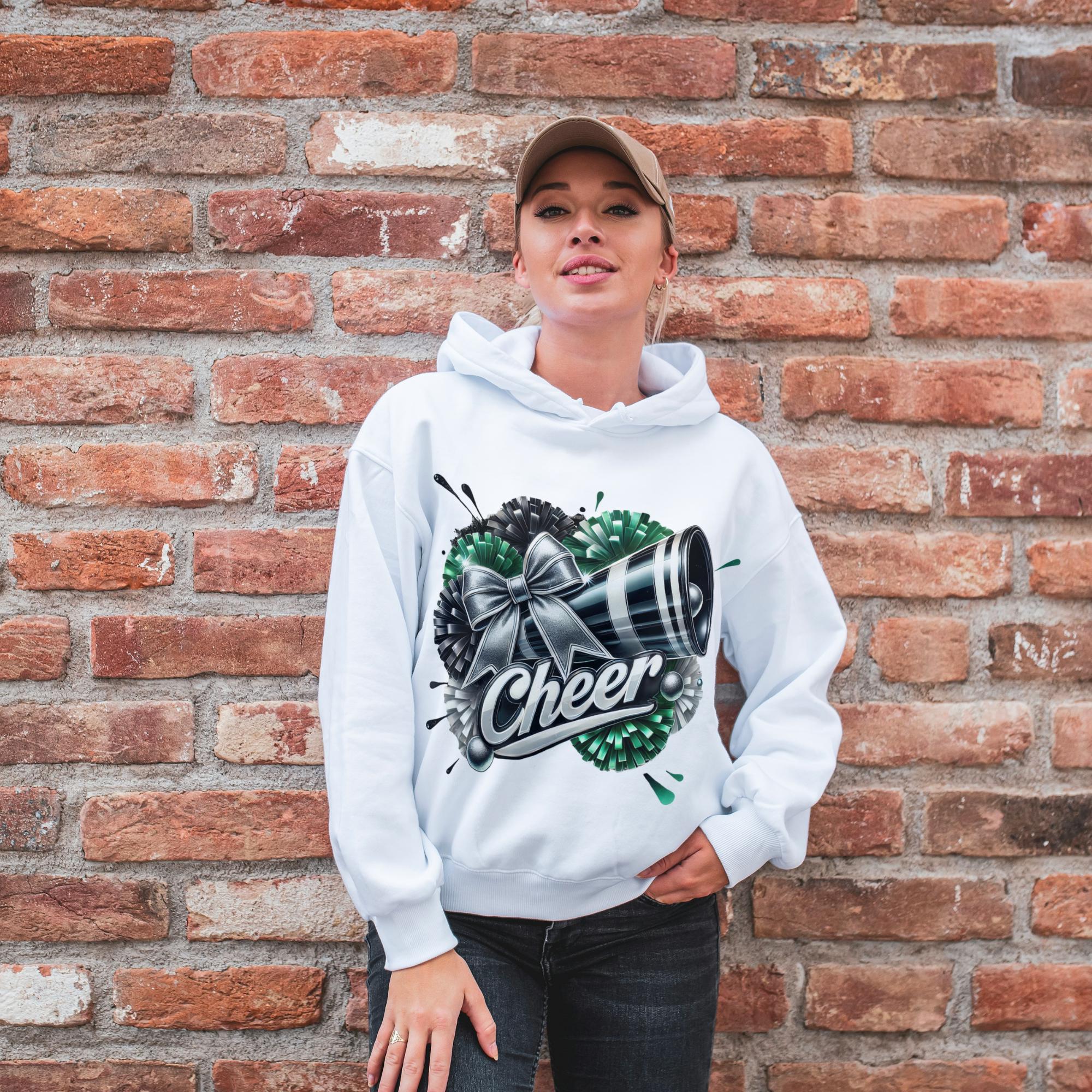 Cheer Midnight Green Silver Black White, Cheer Megaphone, Cheer ...