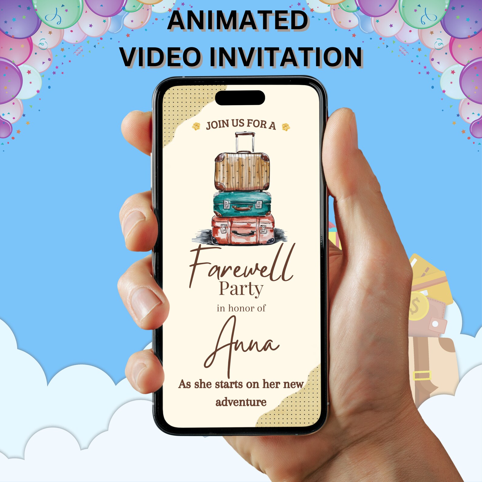 Animated Going Away Video Invitation, Farewell Party Invitation ...
