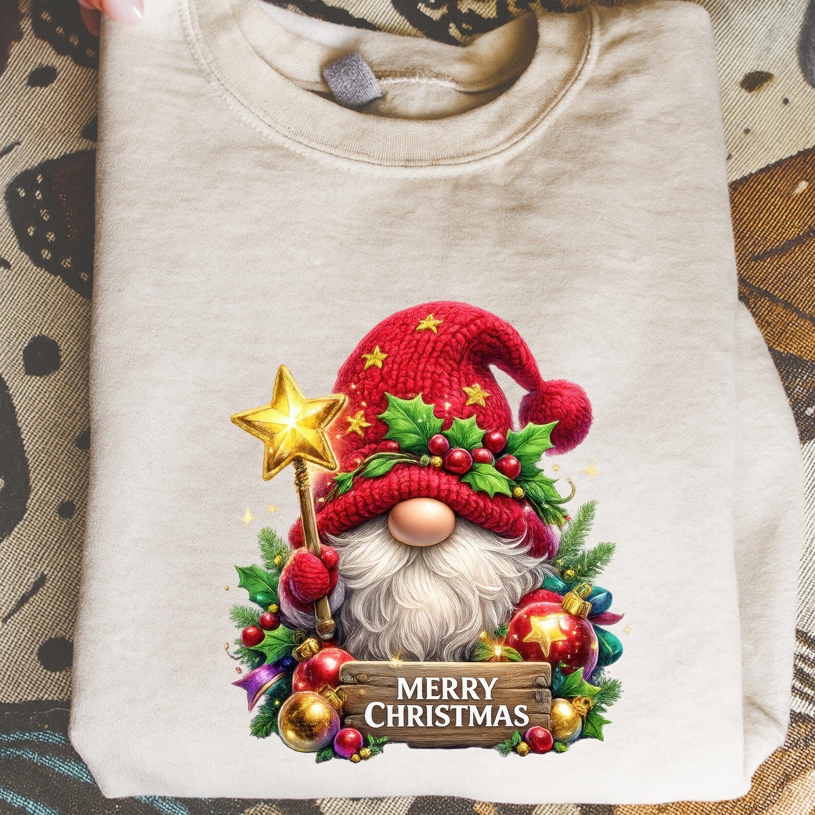 Red Christmas Gnome Clipart, Cute Gnome With Star Wand PNG, Merry ...