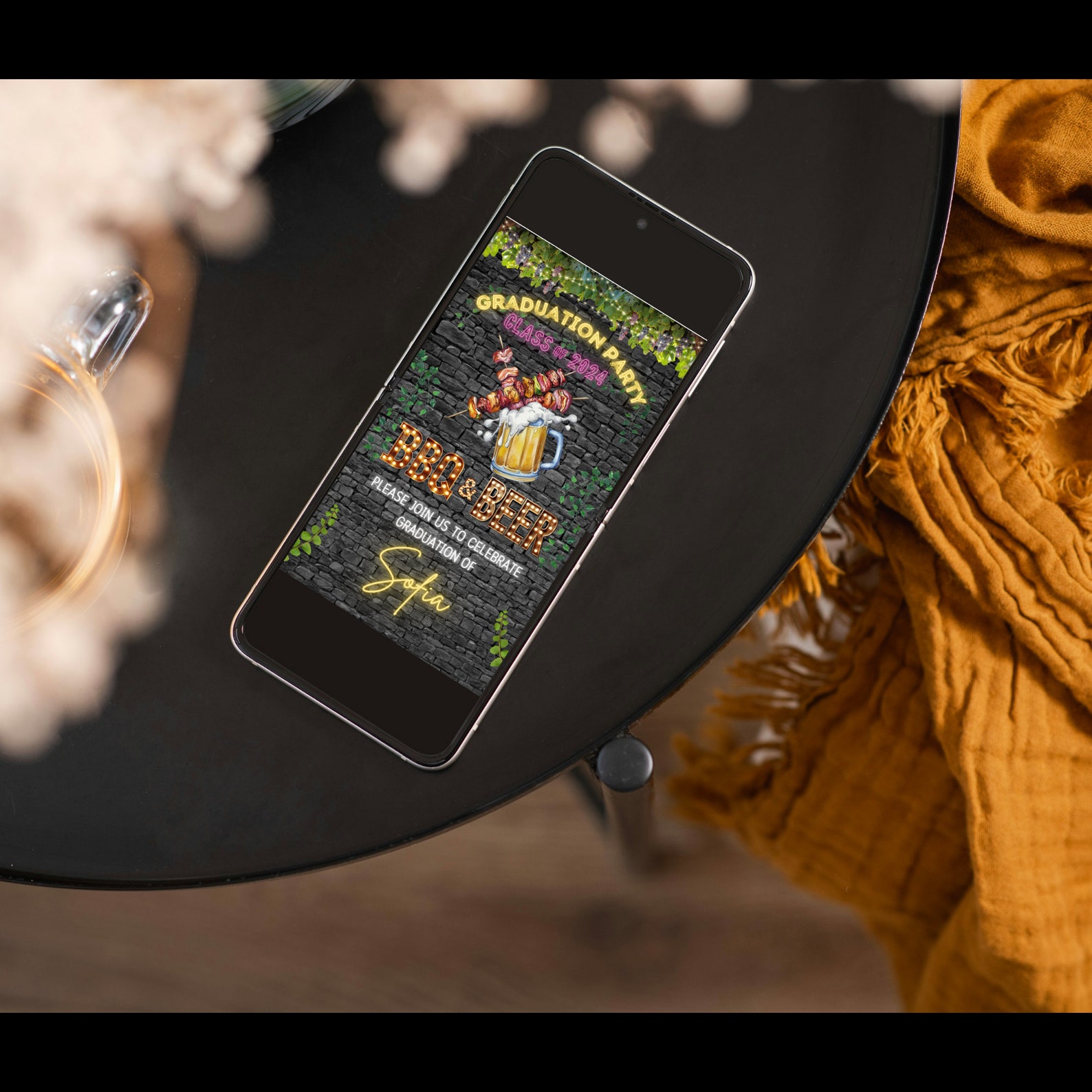 Animated Graduation BBQ and BEER Video Template, Chill and Grill ...