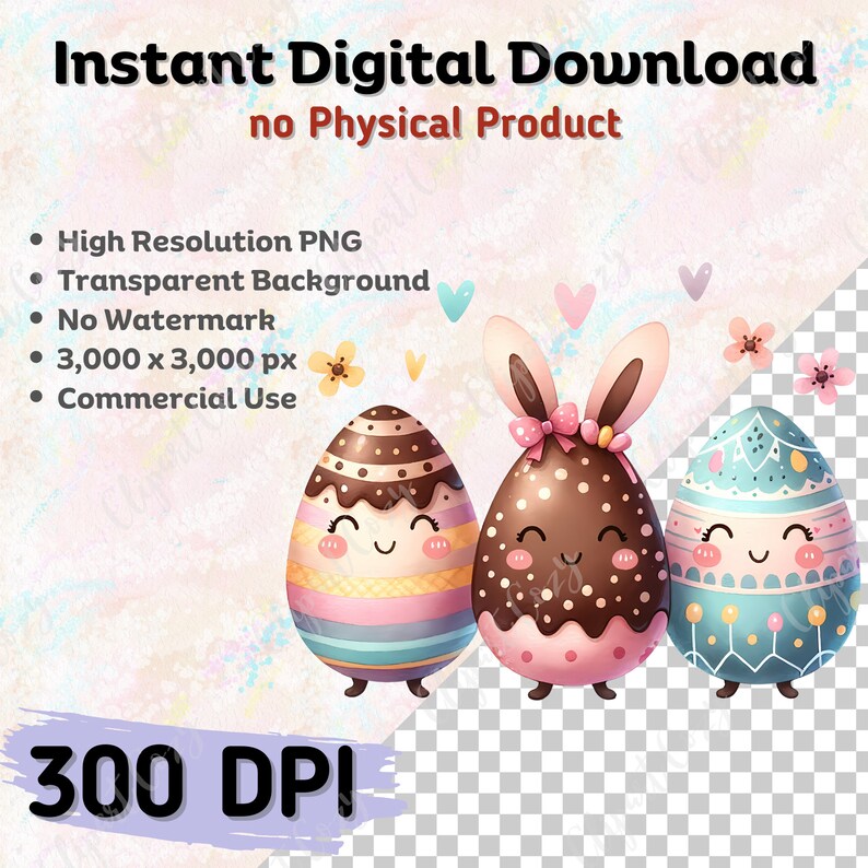 36 Easter Chocolate Clipart Bundle, Easter Clipart, Easter Chocolate ...