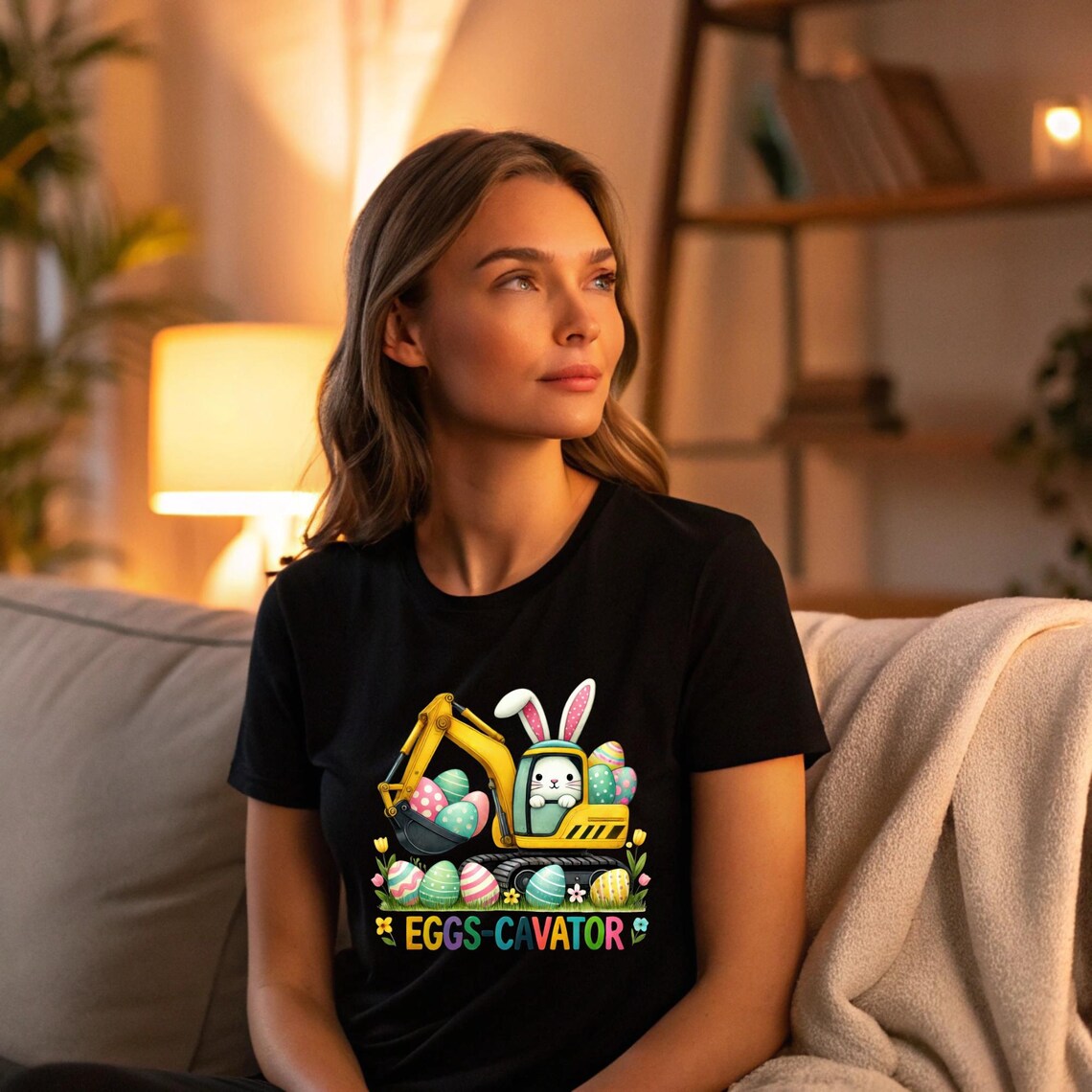 Eggscavator Clipart PNG, Easter Bunny Clipart, Cute Easter PNG, Easter ...