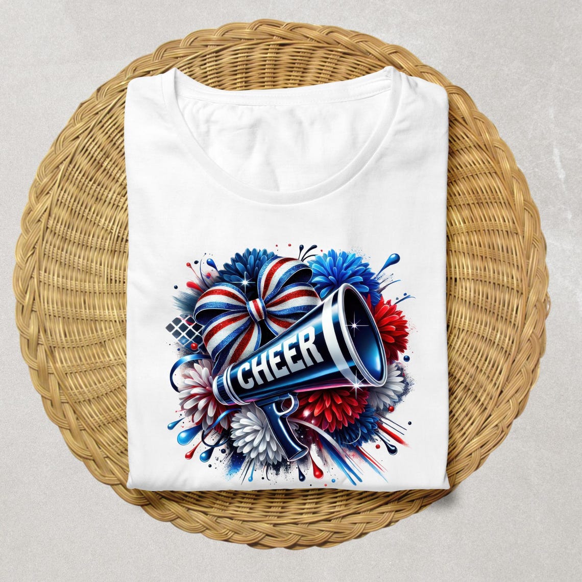 Cheer Nautical Blue Red Silver White, Cheer Megaphone, Cheer Coquette ...