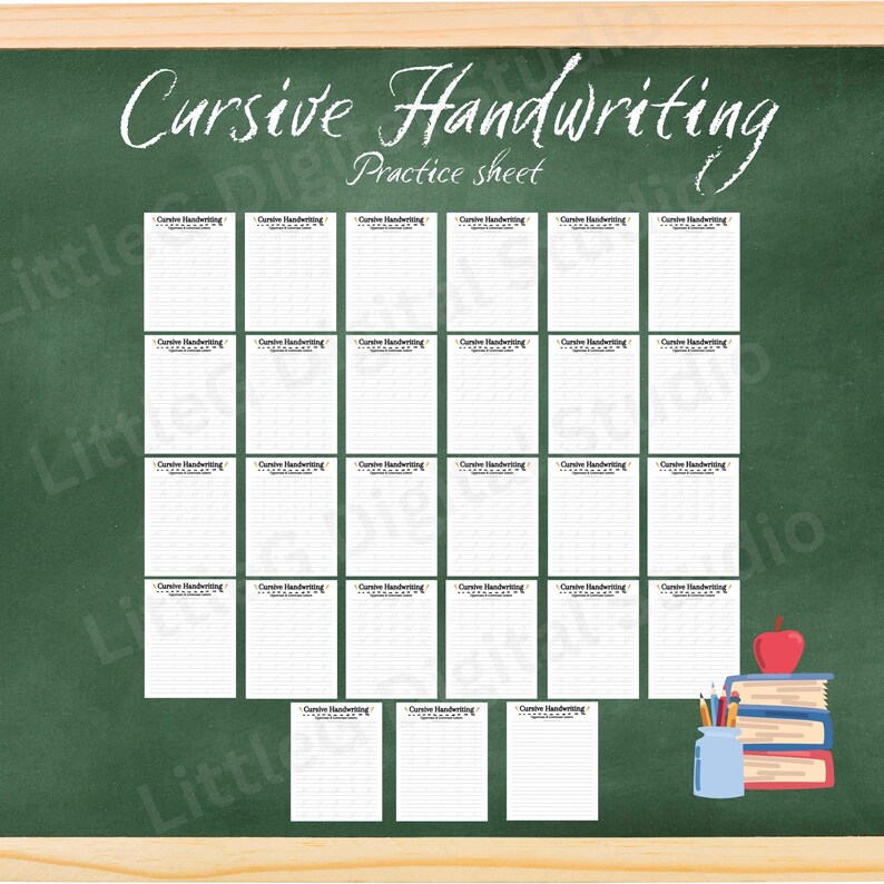 Handwriting Practice Bundle for Kids, Cursive, Print, Numbers, Shapes ...