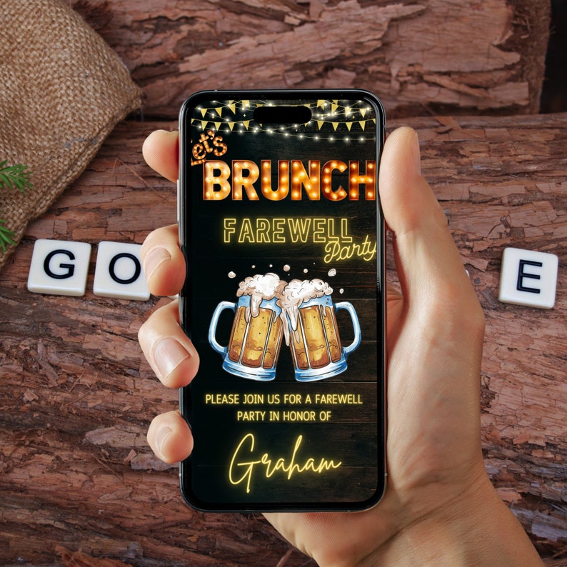 Brunch Farewell Party Invitation, Digital Farewell Invite, Going Away ...