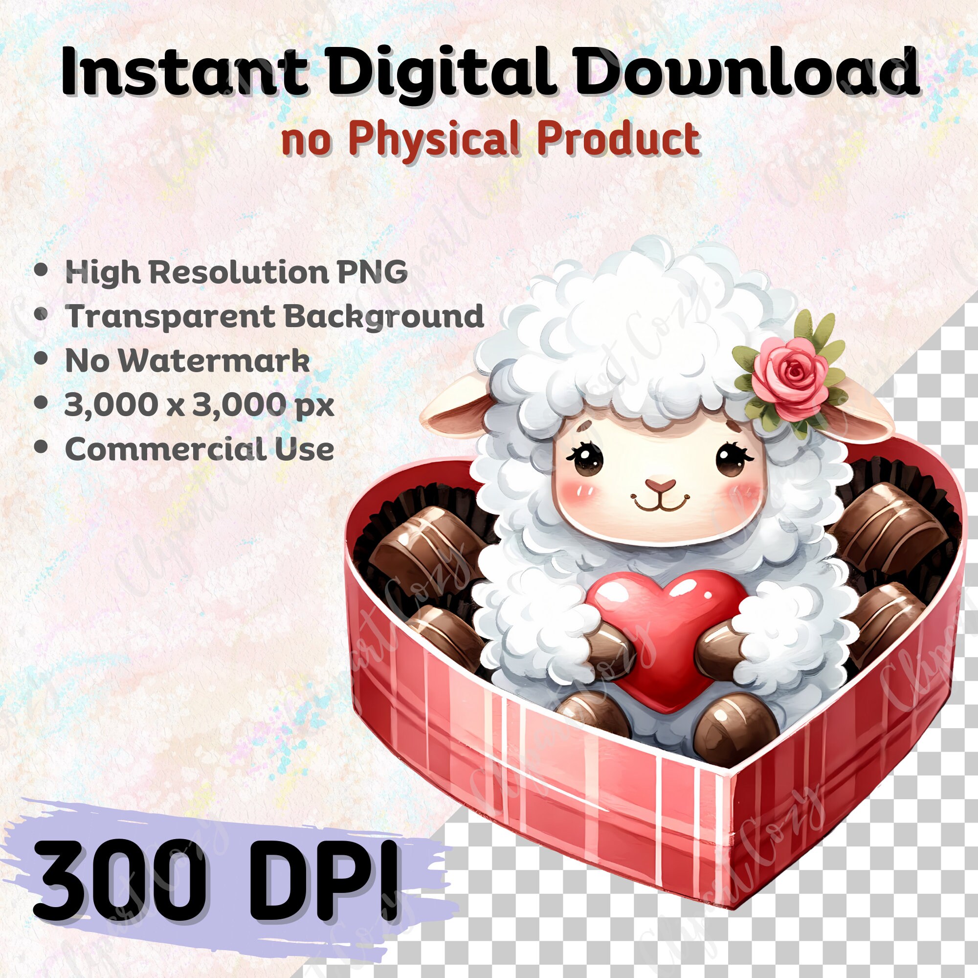 37 Valentines Sheep Clipart Bundle, Cute Valentines Clipart, Valentines ...