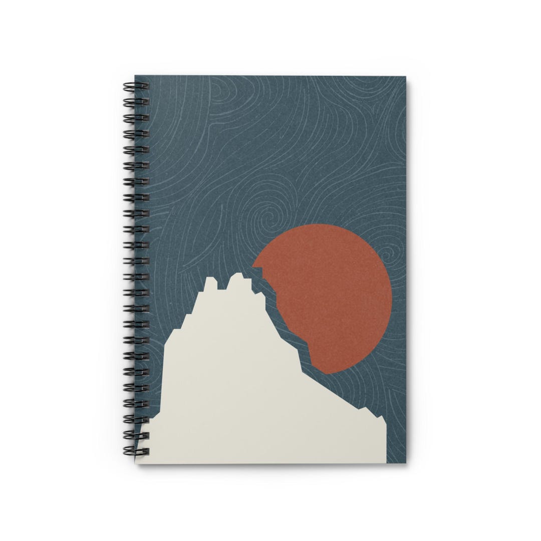 Spiral Notebook - Shiprock Minimalist Design, Ruled Line Journal ...