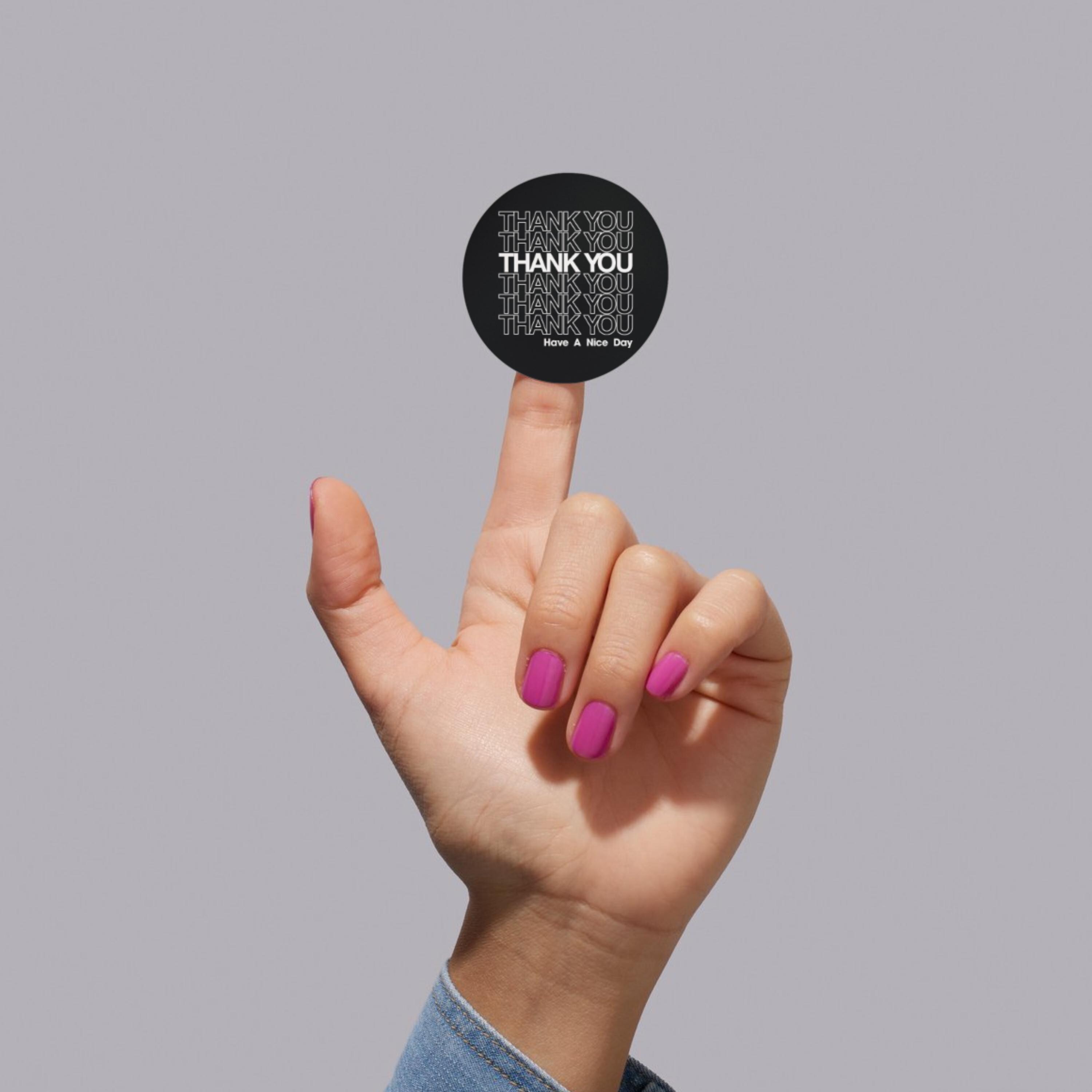 Fun Round Thermal Labels for Small Business, Circle Sticker Design ...