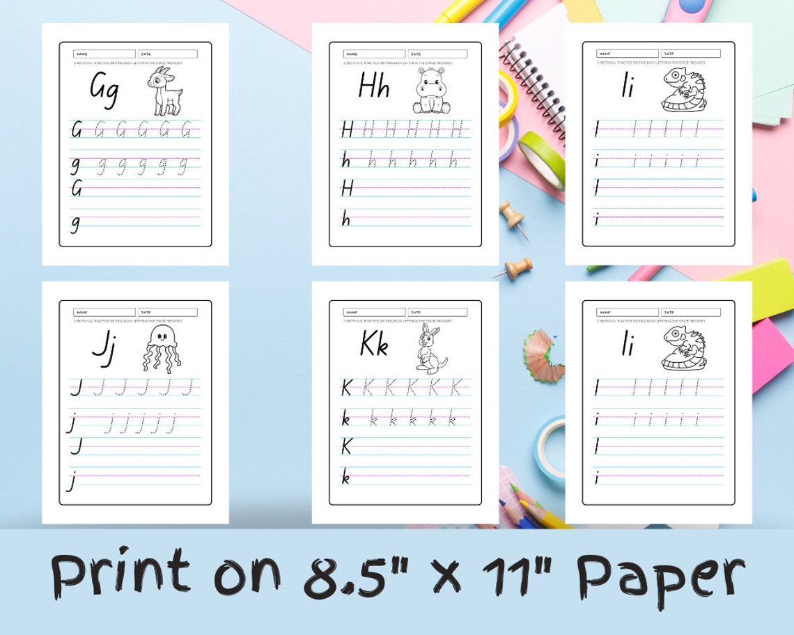 ABC Book Animals From A to Z, Alphabet Activity Book, Preschool ...