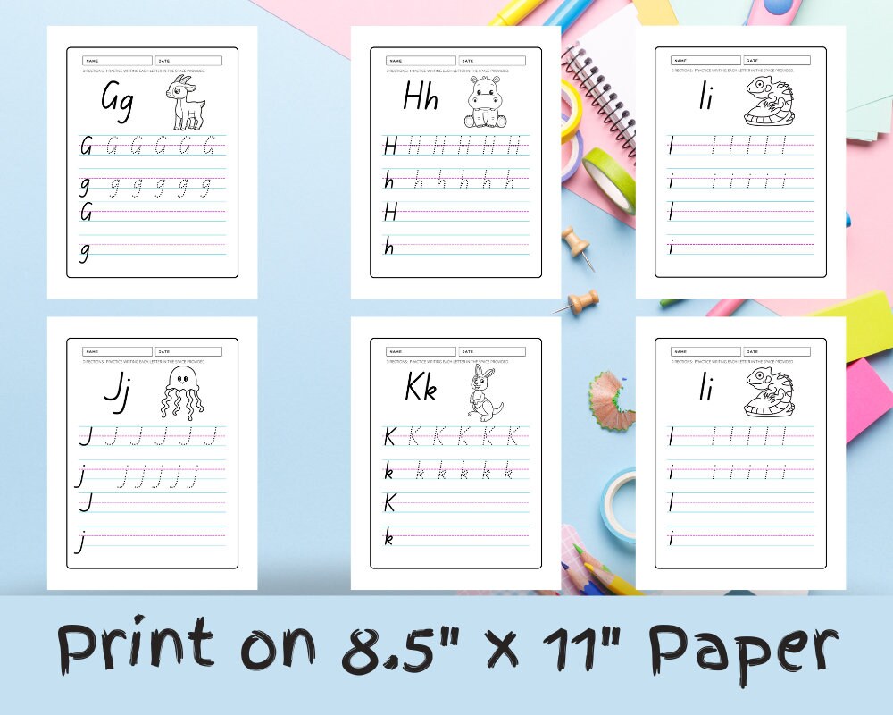 ABC Book Animals From A to Z, Alphabet Activity Book, Preschool ...