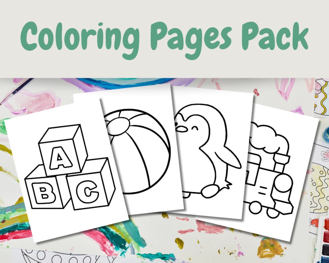 Fun Printable Coloring Pack: 50 Pages for Kids, Toddlers, and ...