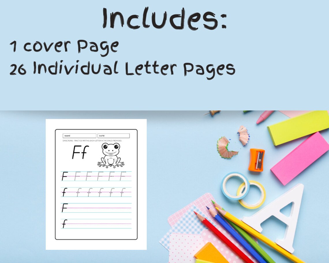 ABC Book Animals From A to Z, Alphabet Activity Book, Preschool ...