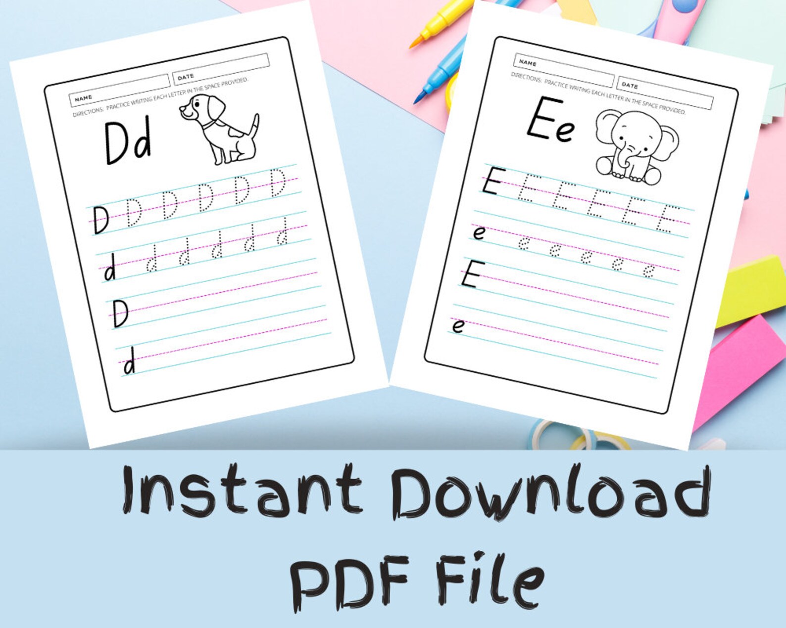 ABC Book Animals From A to Z, Alphabet Activity Book, Preschool ...