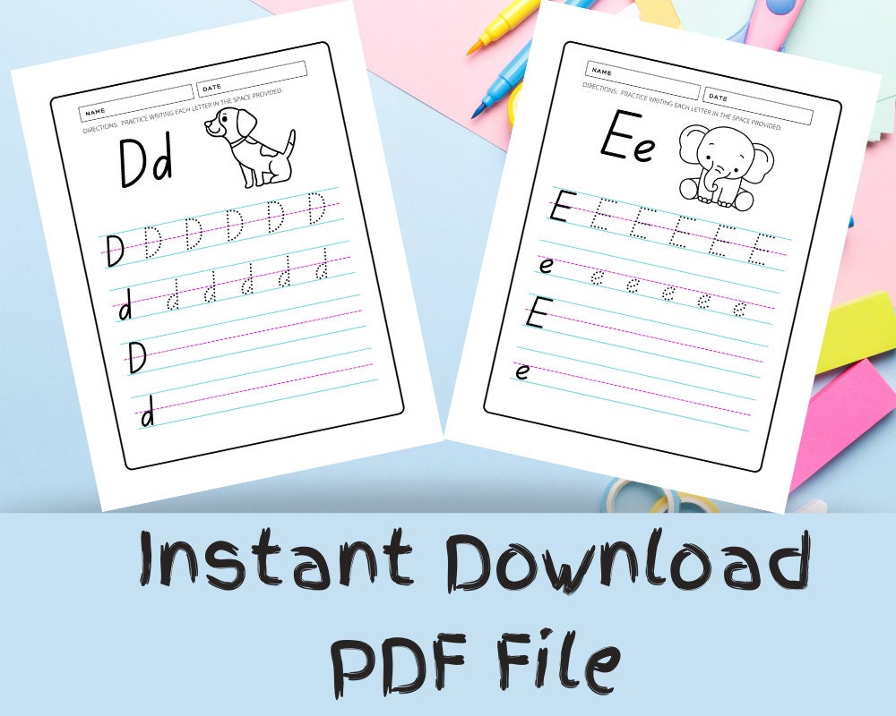 ABC Book Animals From A to Z, Alphabet Activity Book, Preschool ...