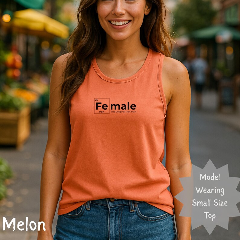 Periodic Table Female - Original Iron Man Tank Top Summer Casual Wear ...