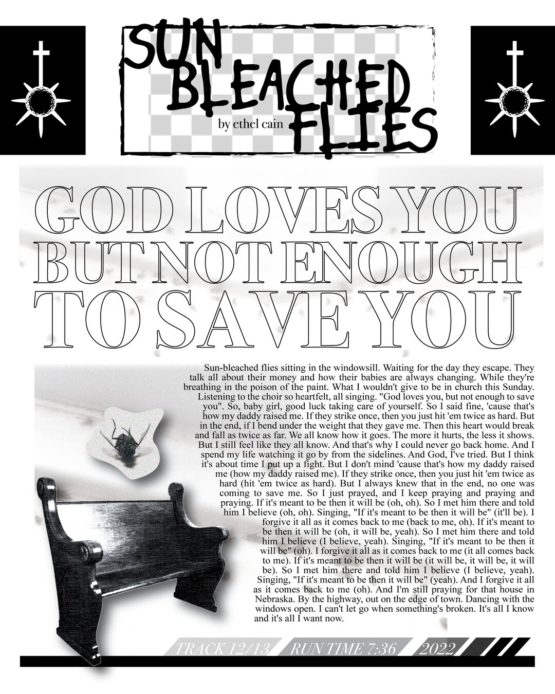 Sun Bleached Flies by Ethel Cain Poster - Etsy