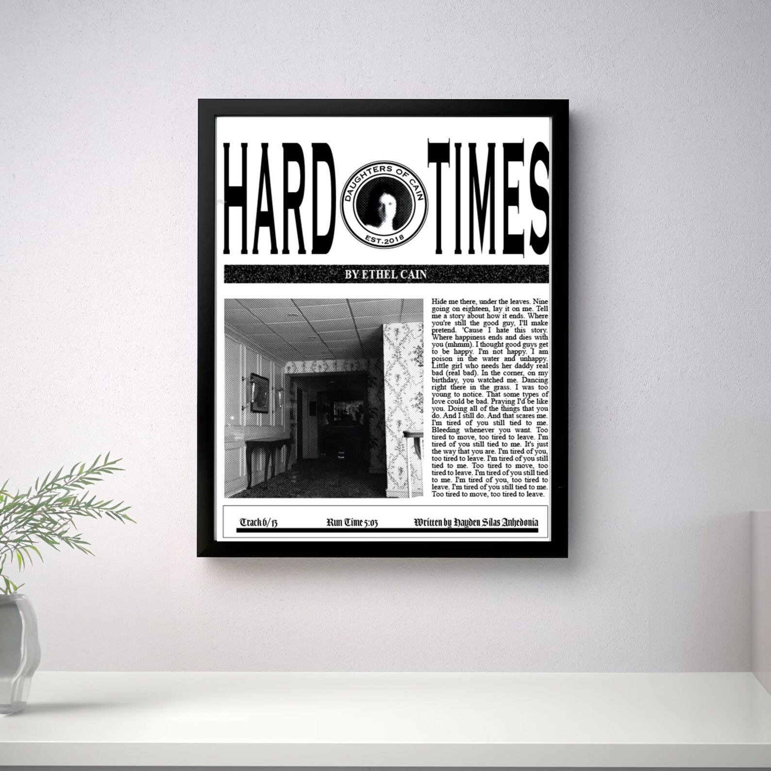 Hard Times by Ethel Cain Poster - Etsy