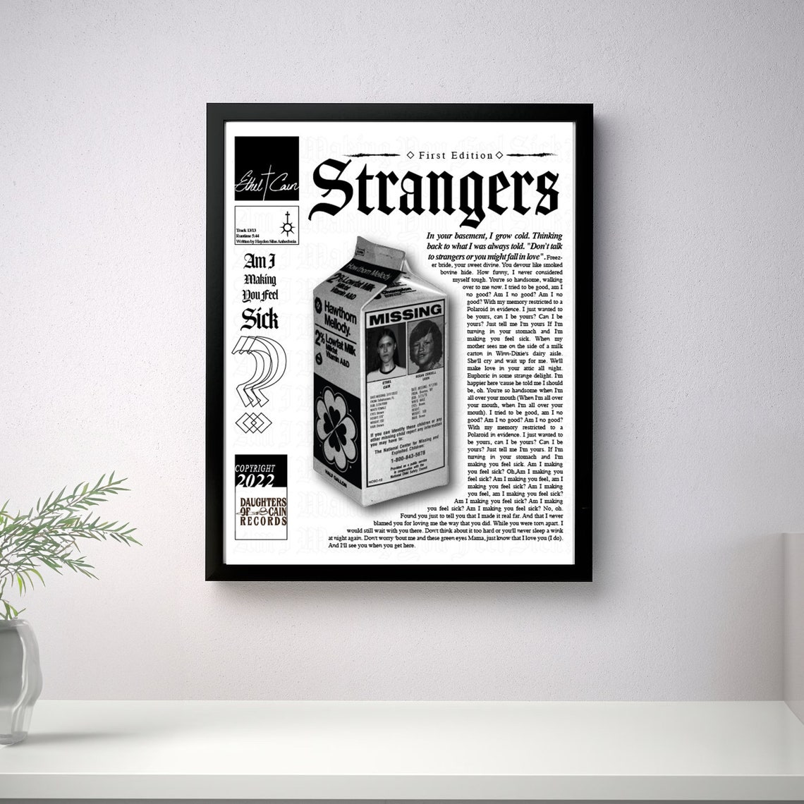 Strangers by Ethel Cain Poster - Etsy