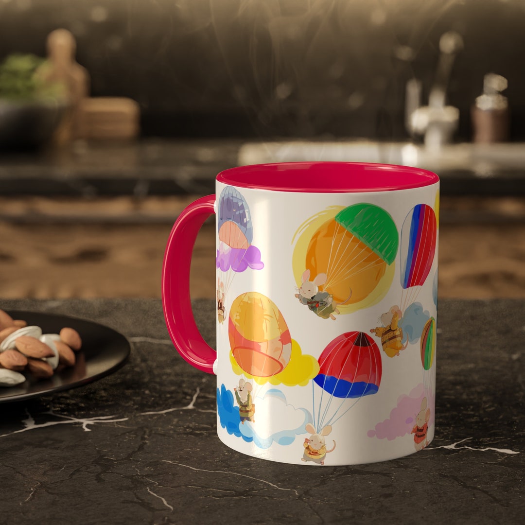 Parachute Rats Skydiving Colorful Funny Animal Accent Mug, 11oz - Etsy