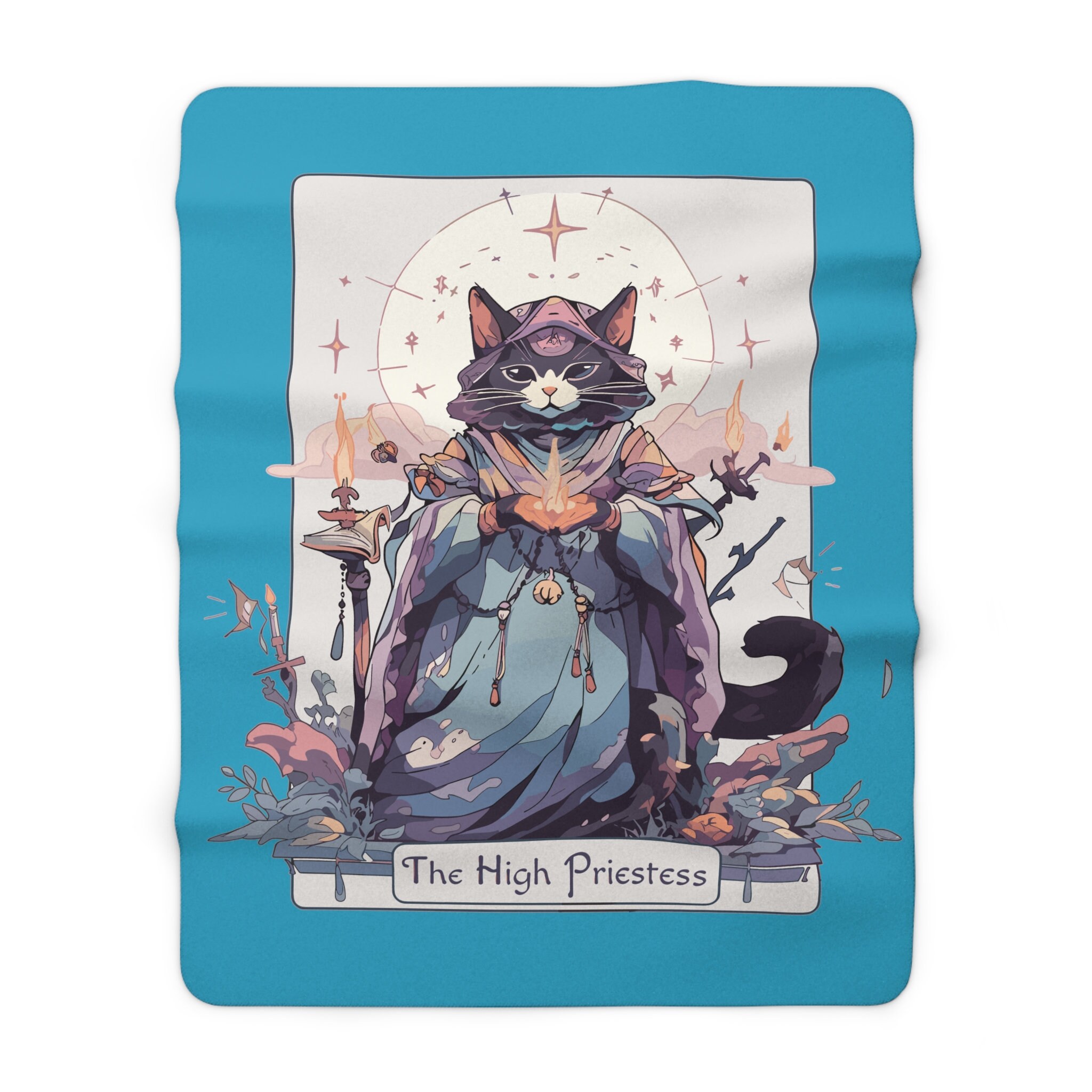 The High Priestess Kitty Cat Tarot Card Fleece Blanket - Etsy