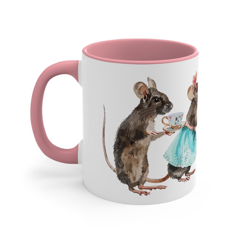 Rat Tea Party Cute Rodent Rat Lover Accent Mug - Etsy