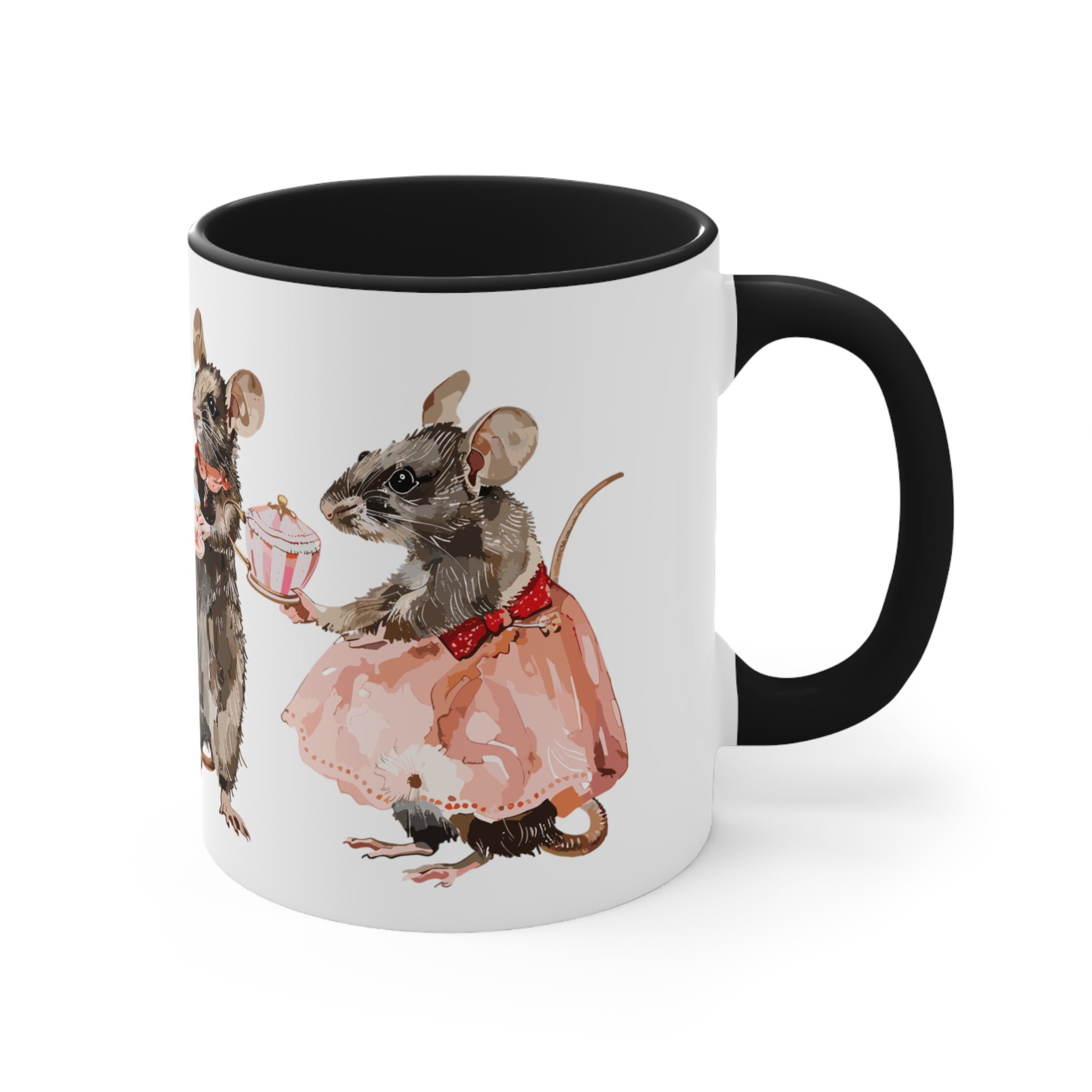 Rat Tea Party Cute Rodent Rat Lover Accent Mug - Etsy