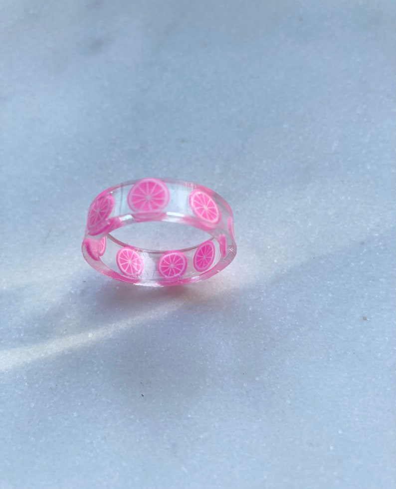 Cute Aesthetic Fruit Resin Ring - Etsy