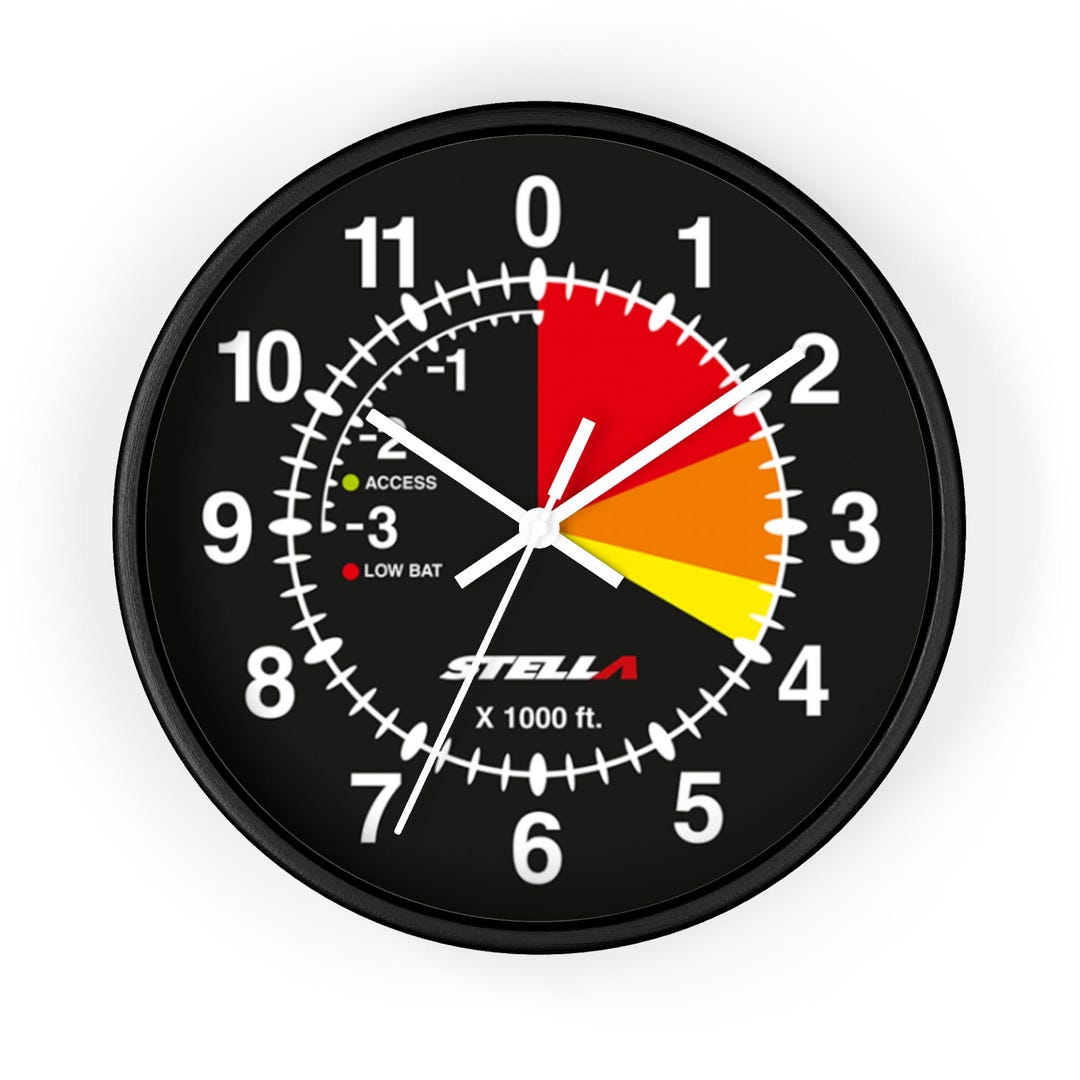 Skydiving Wall Clock, Skydiving Altimeter Clock, Skydiving, Skydiver ...