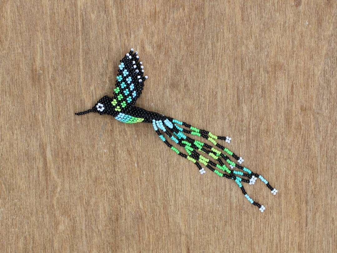 Beaded Hummingbird Pattern, 3D Animal Ornament Tutorial, Digital ...