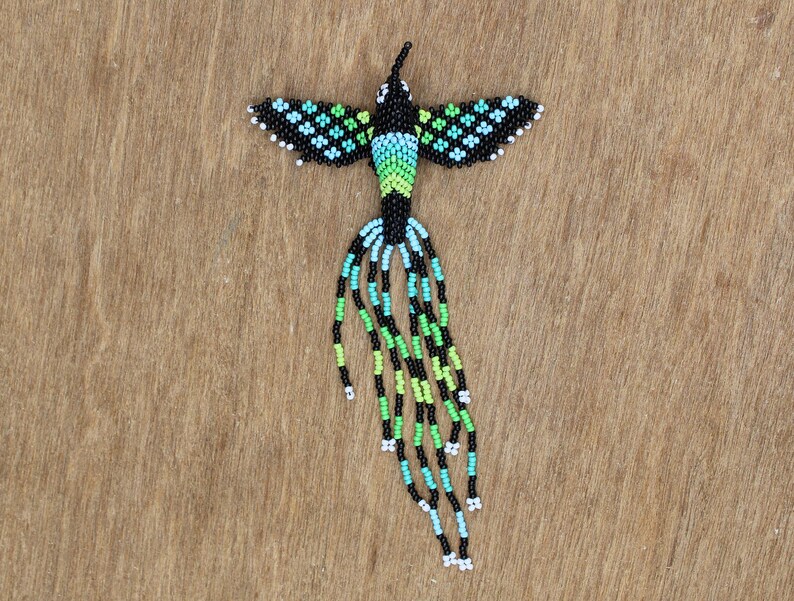 Beaded Hummingbird Pattern, 3D Animal Ornament Tutorial, Digital ...